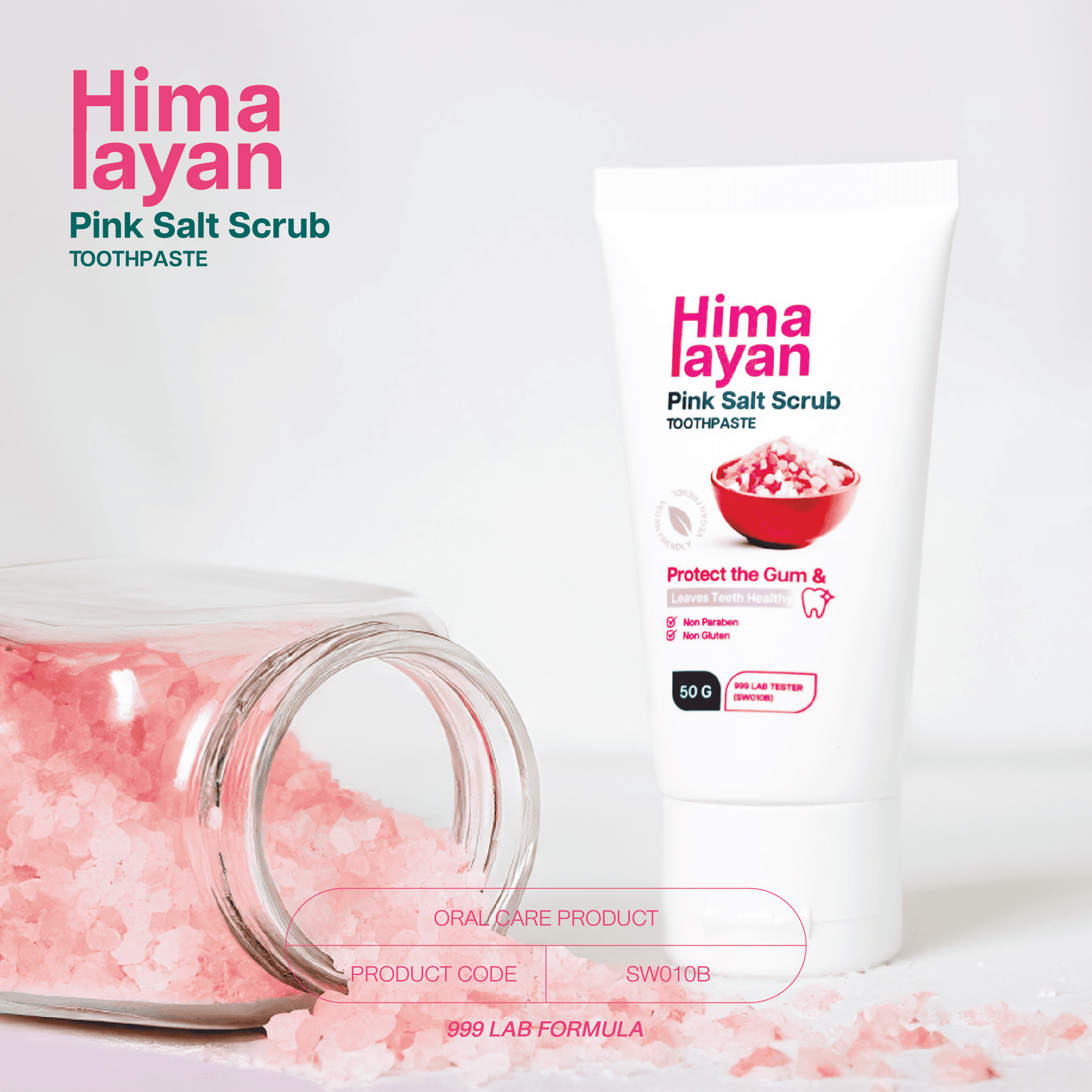 Himalayan Pink Salt Scrub Toothpaste - 999 Labs Creative
