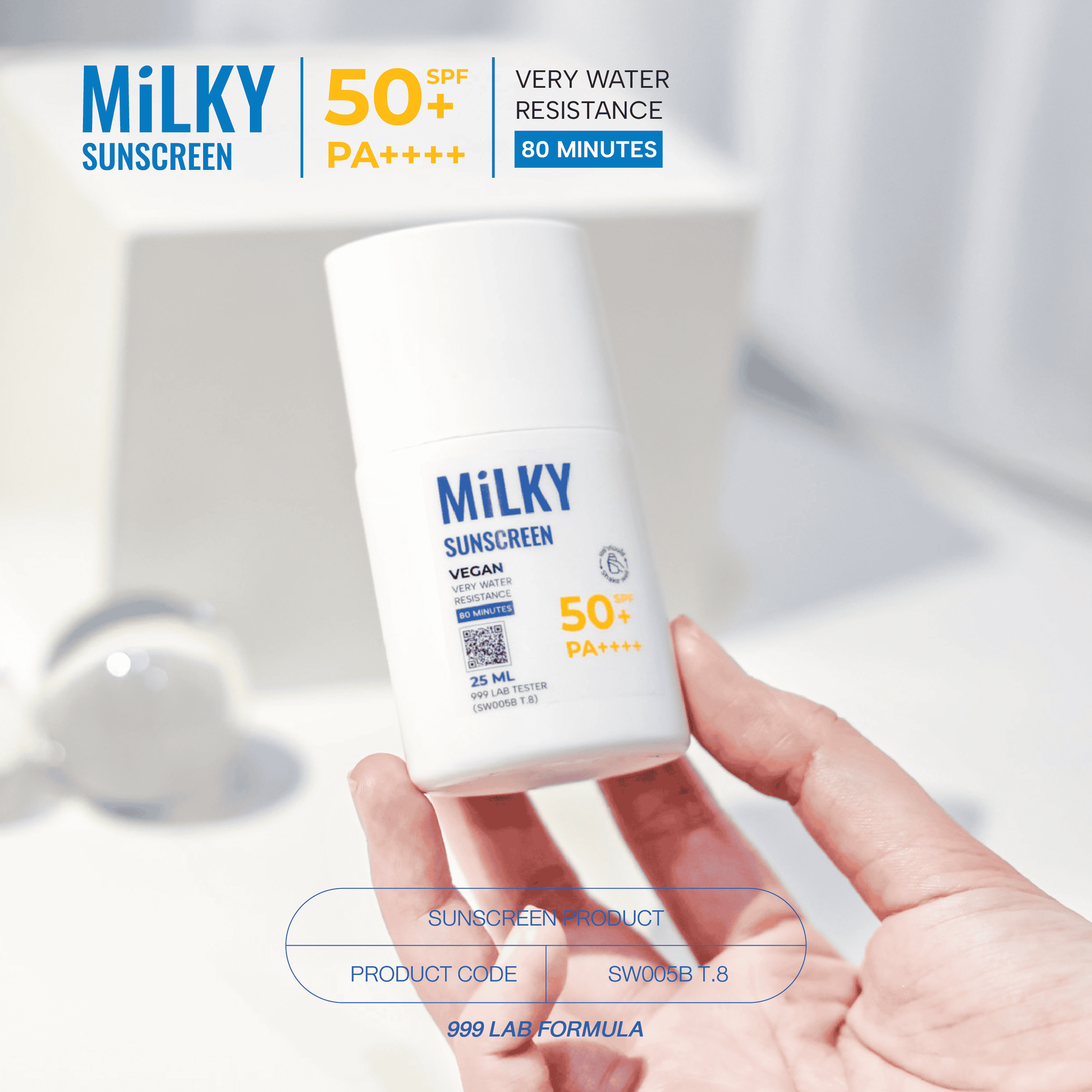Milky Sunscreen SPF50+ PA++++ - 999 Labs Creative