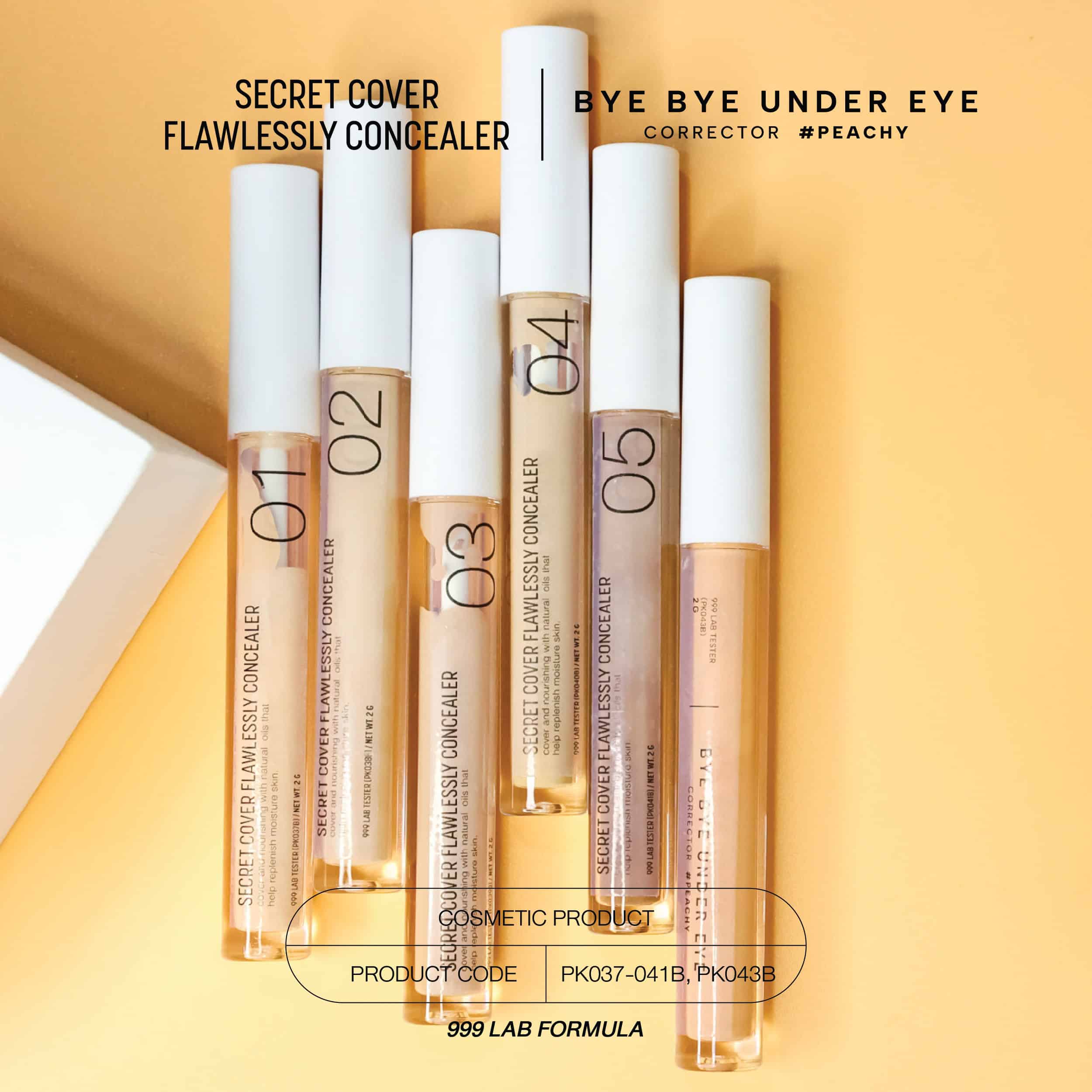 SECRET Cover Flawlessly Concealer & Bye Bye Under Eye Corrector - 999 ...