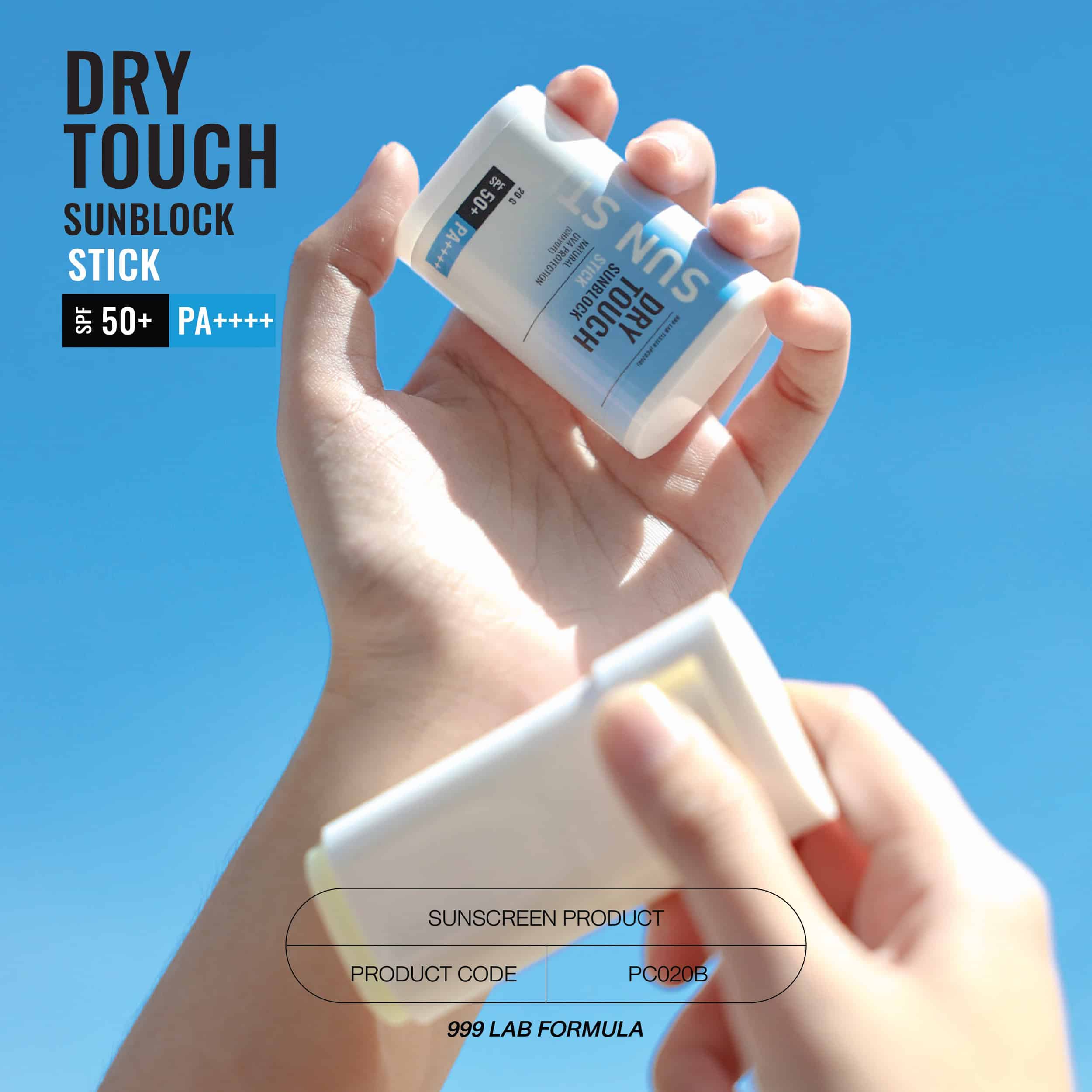 DRY Touch Sunblock Stick SPF50+ PA++++ - 999 Labs Creative